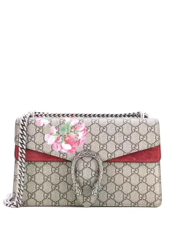 Gucci Dionysus Blooms Print Gg Coated Canvas Small Shoulder Bag - Brown