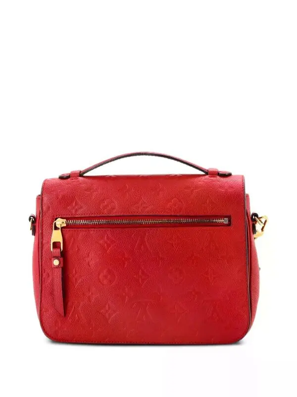 LOUIS VUITTON Pochette Metis Monogram Empreinte Leather Crossbody Bag - Red