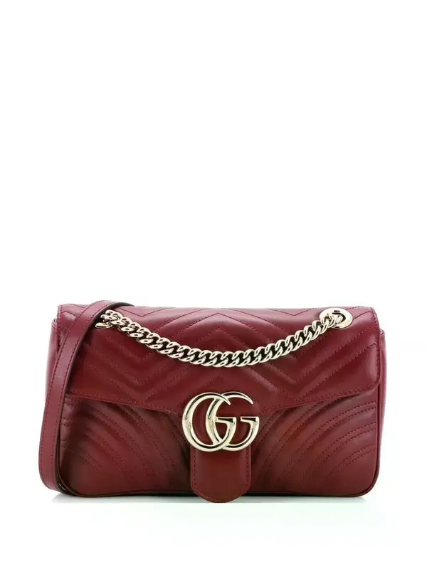 Gucci Gg Marmont Flap Shoulder Bag - Red
