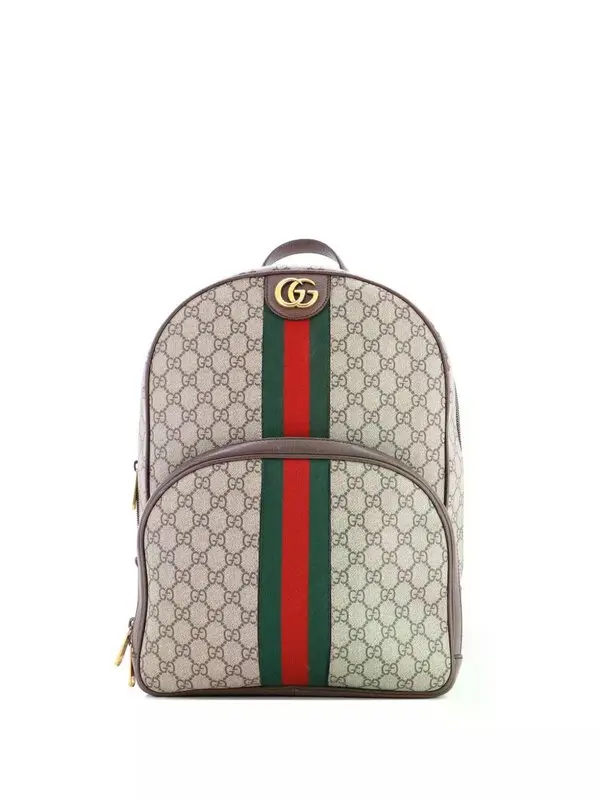 Gucci Ophidia Gg Coated Canvas Medium Backpack - Brown