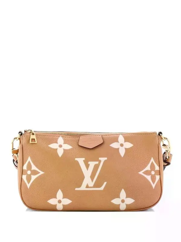 LOUIS VUITTON Multi Pochette Accessoires Bicolor Monogram Empreinte Giant Crossbody Bag - Neutrals
