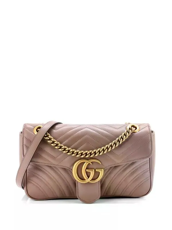 Gucci Gg Marmont Matelassé Leather Medium Shoulder Bag - Neutrals