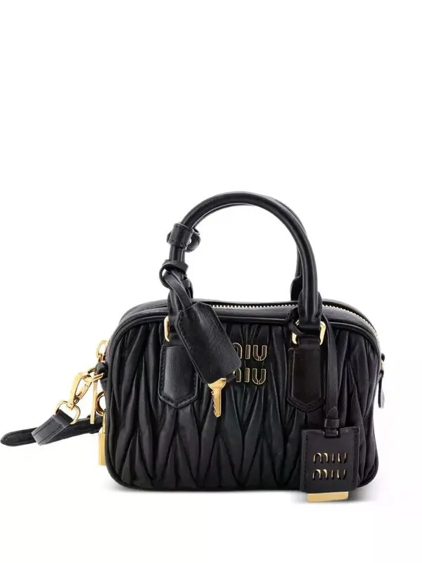 Miu Miu Arcadie Top Handle Bag Matelasse Leather Small Satchel