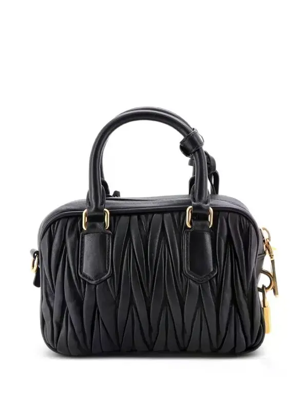 Miu Miu Arcadie Top Handle Bag Matelasse Leather Small Satchel