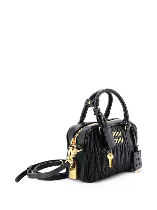 Miu Miu Arcadie Top Handle Bag Matelasse Leather Small Satchel