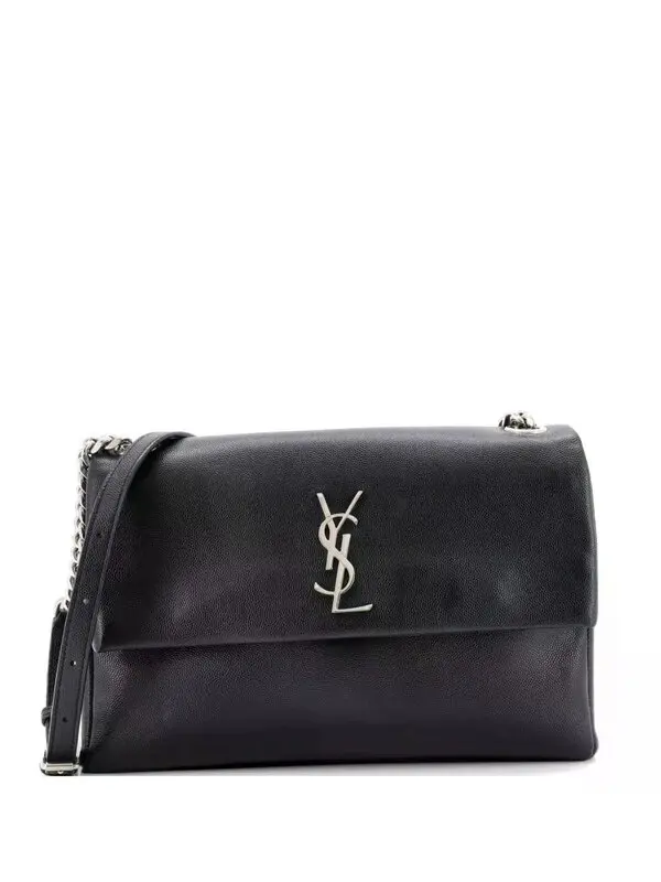 Saint Laurent West Hollywood Leather Medium Crossbody Bag - Black