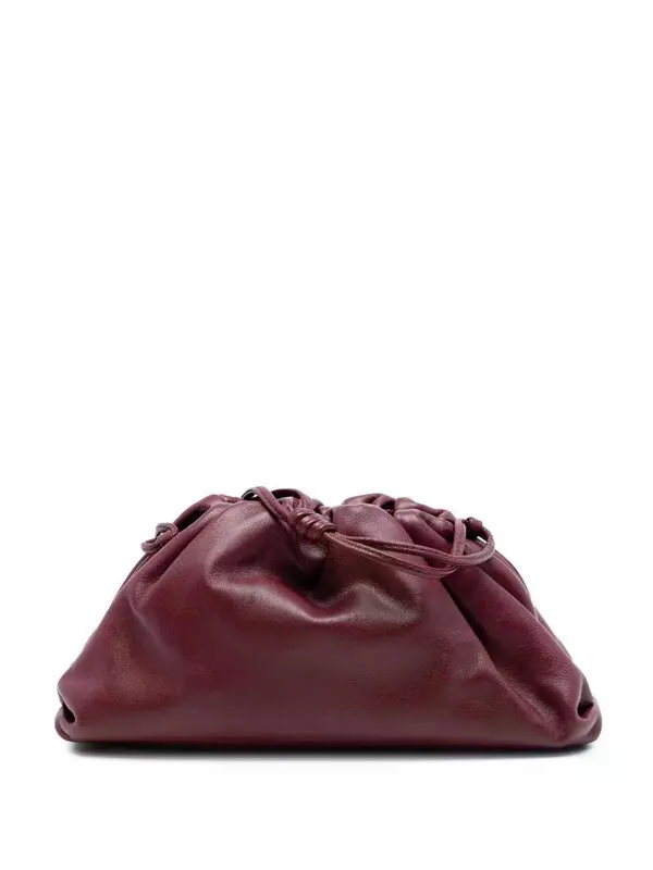 Bottega Veneta Lambskin The Mini Pouch Crossbody Bag - Red