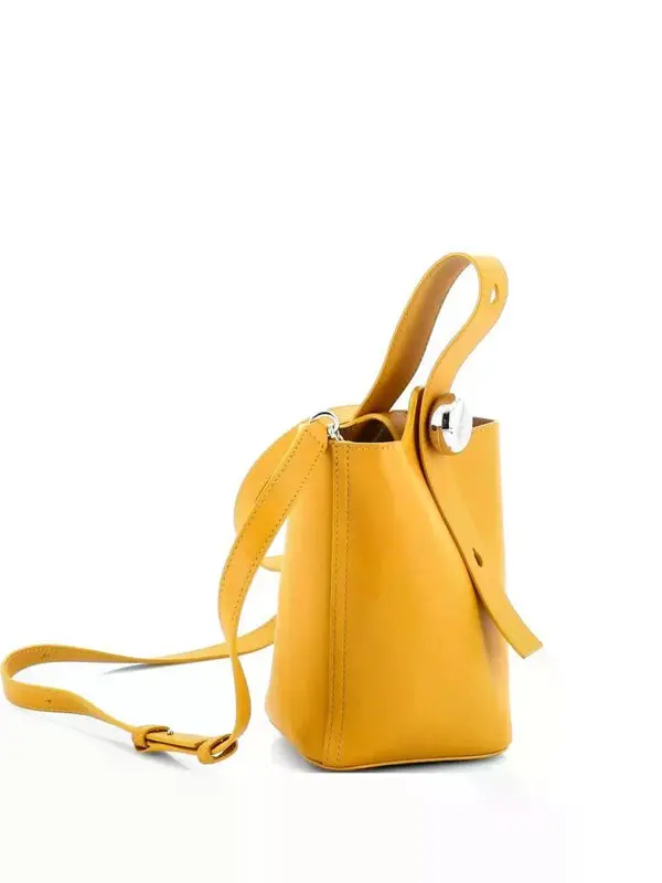 Loewe Pebble Leather Bucket Bag - Yellow