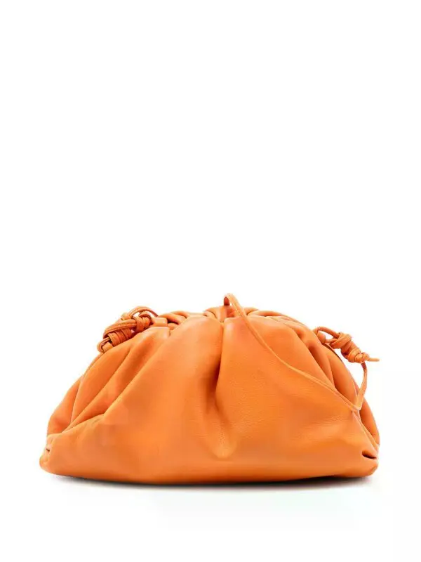 Bottega Veneta Lambskin Mini Pouch Crossbody Bag - Orange