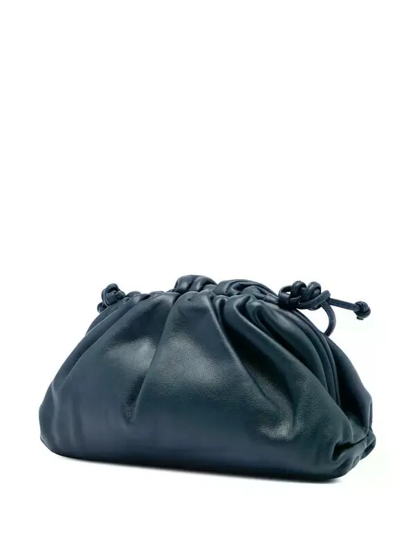 Bottega Veneta Lambskin The Mini Pouch Crossbody Bag - Blue