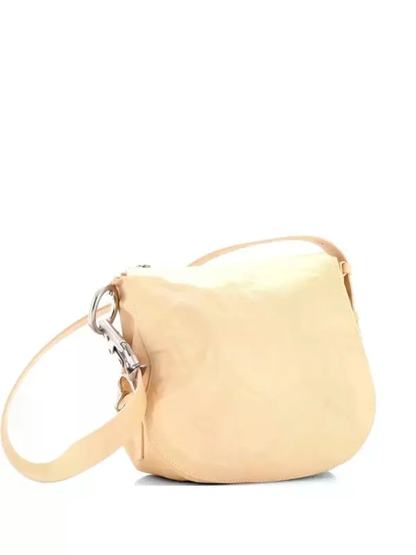 Burberry Knight Leather Small Shoulder Bag - Neutrals