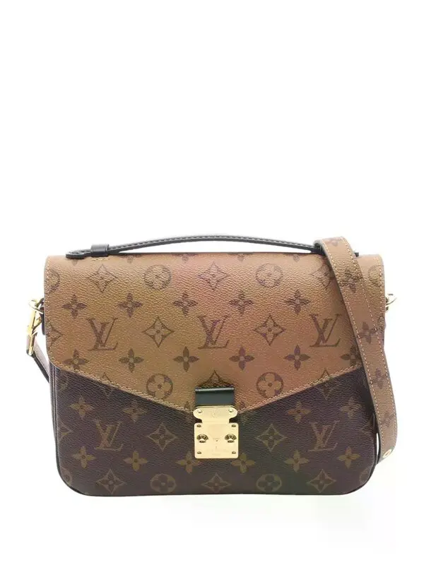 LOUIS VUITTON 2020 Monogram Reverse Pochette Metis Satchel - Brown