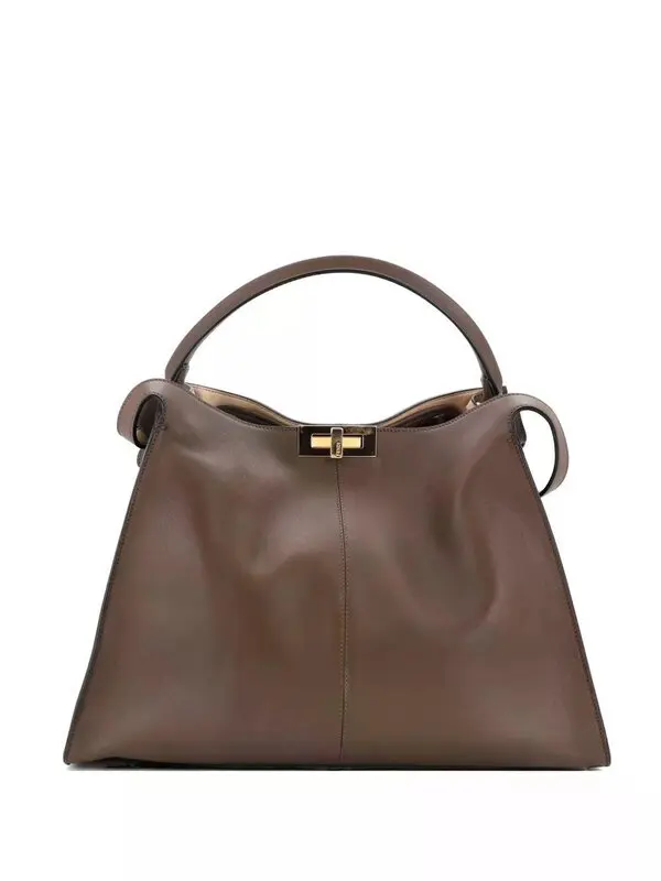 Fendi Peekaboo X-lite Large Satchel - Brown