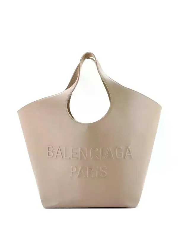Balenciaga Mary Kate Leather Medium Tote Bag - Neutrals