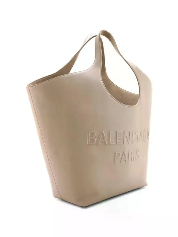 Balenciaga Mary Kate Leather Medium Tote Bag - Neutrals