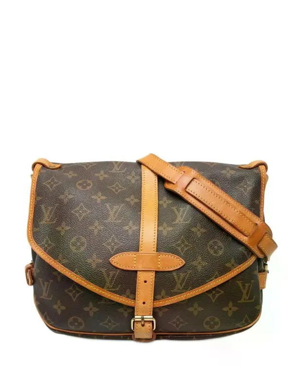 LOUIS VUITTON 1992 Monogram Saumur 25 Crossbody Bag - Brown