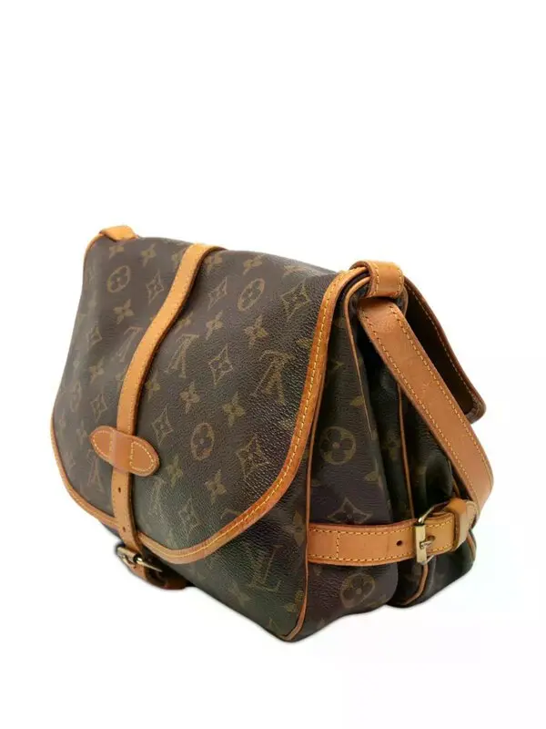LOUIS VUITTON 1992 Monogram Saumur 25 Crossbody Bag - Brown