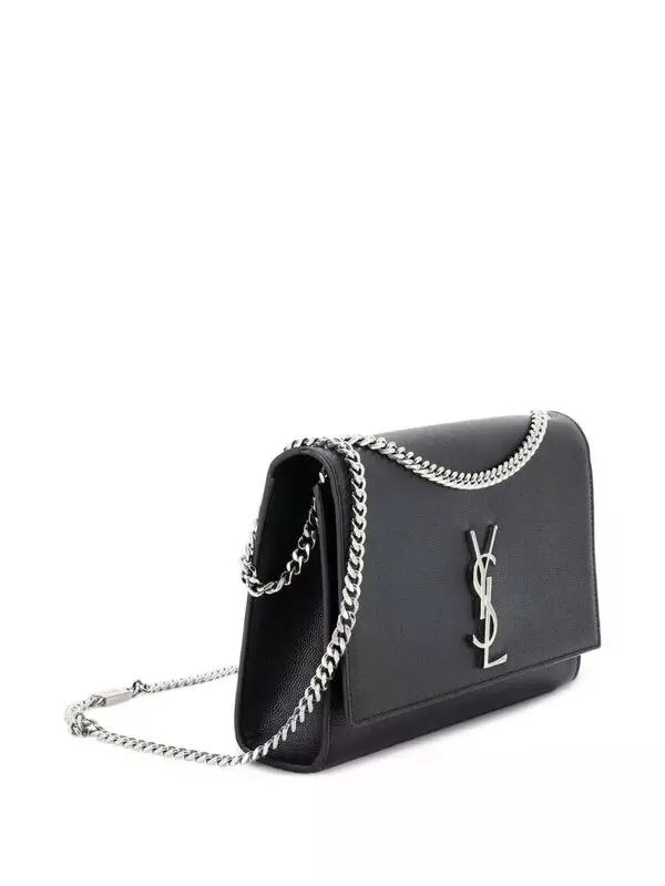 Saint Laurent Classic Monogram Grainy Leather Medium Crossbody Bag - Black