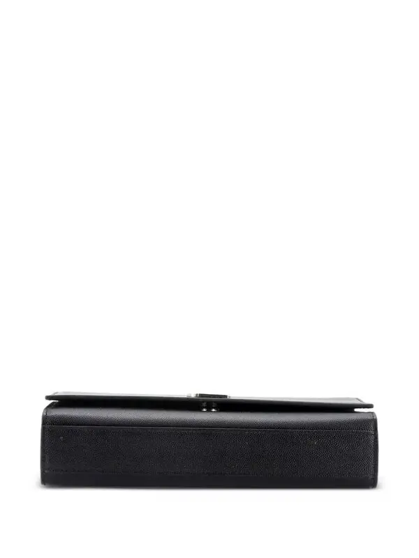 Saint Laurent Classic Monogram Grainy Leather Medium Crossbody Bag - Black