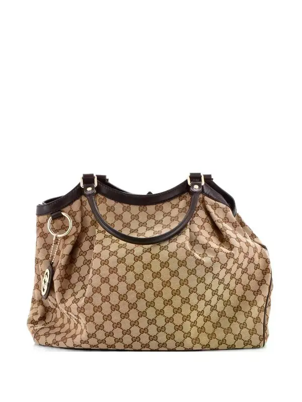 Gucci Sukey Gg Canvas Large Tote Bag - Brown