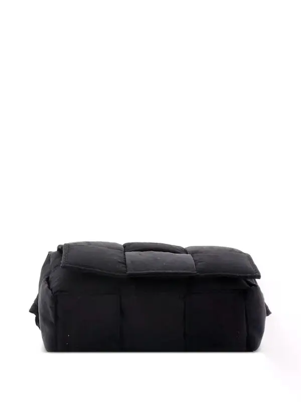 Bottega Veneta Cassette Maxi Intrecciato Nylon Extra Mini Crossbody Bag - Black