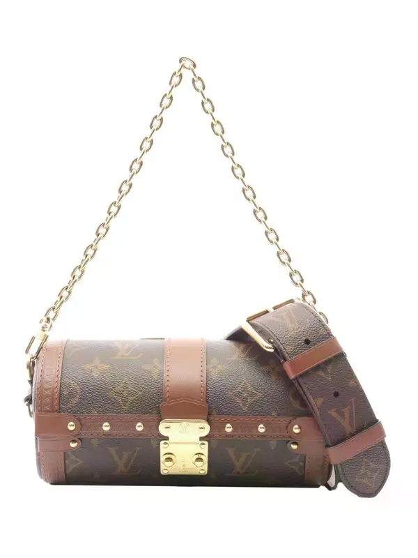 LOUIS VUITTON 1990-2010 Monogram Papillon Trunk Satchel - Brown