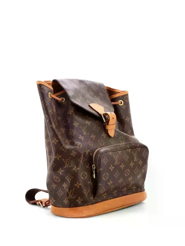 LOUIS VUITTON Vintage Montsouris Monogram Canvas Gm Backpack - Brown