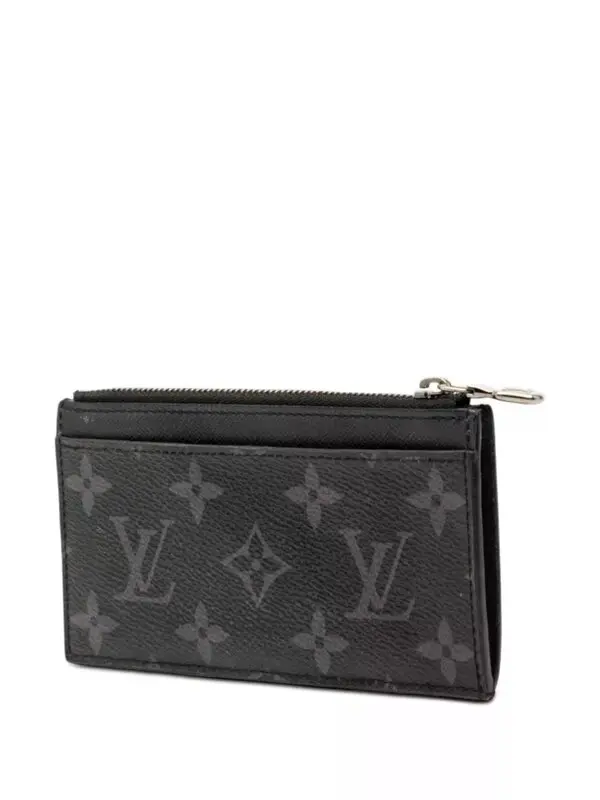 LOUIS VUITTON 2021-2026 Monogram Eclipse Reverse Taigarama Coin Card Holder