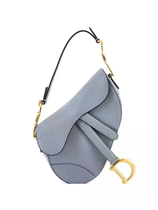 Dior Saddle Handbag Leather Mini Shoulder Bag - Blue