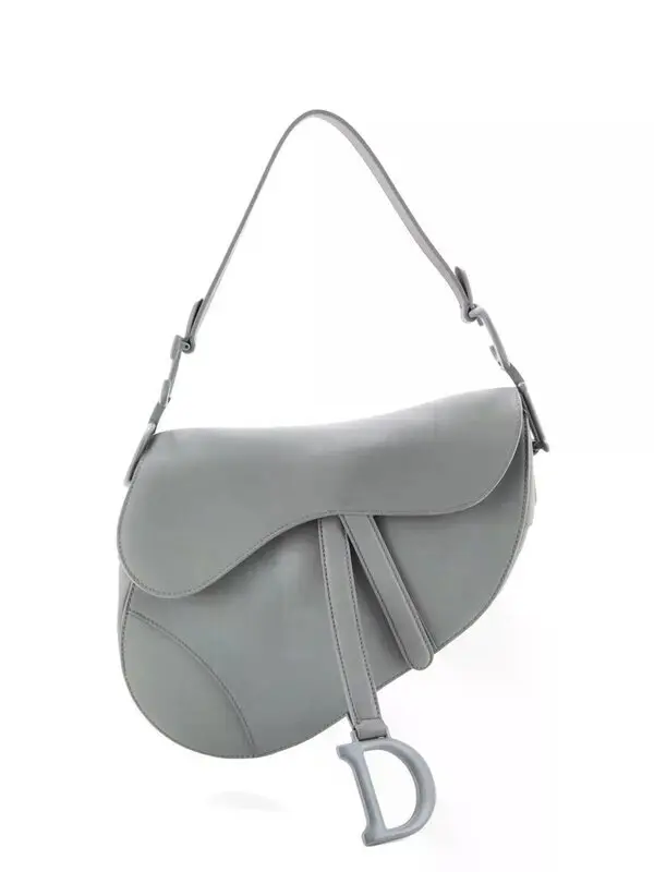 Dior Ultra Matte Saddle Shoulder Bag Leather Medium - Grey