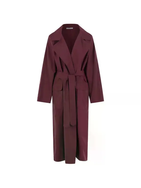 Dusan Belt-fastening Coat - Red