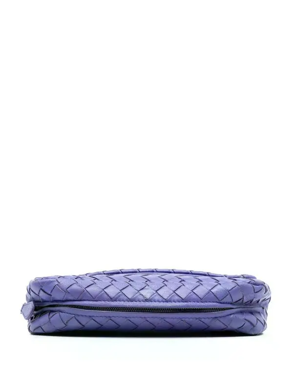 Bottega Veneta Mini Nappa Intrecciato Expandable Chain Flap Crossbody Bag - Purple