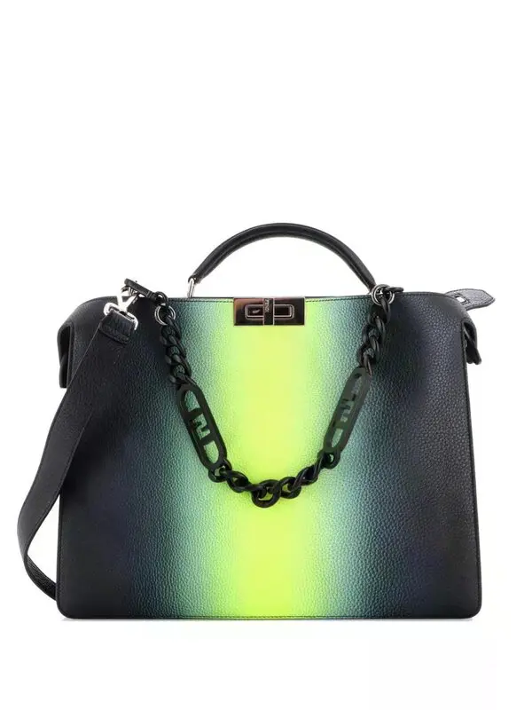 Fendi X Marc Jacobs Peekaboo Iseeu Gradient Leather Shoulder Bag - Black