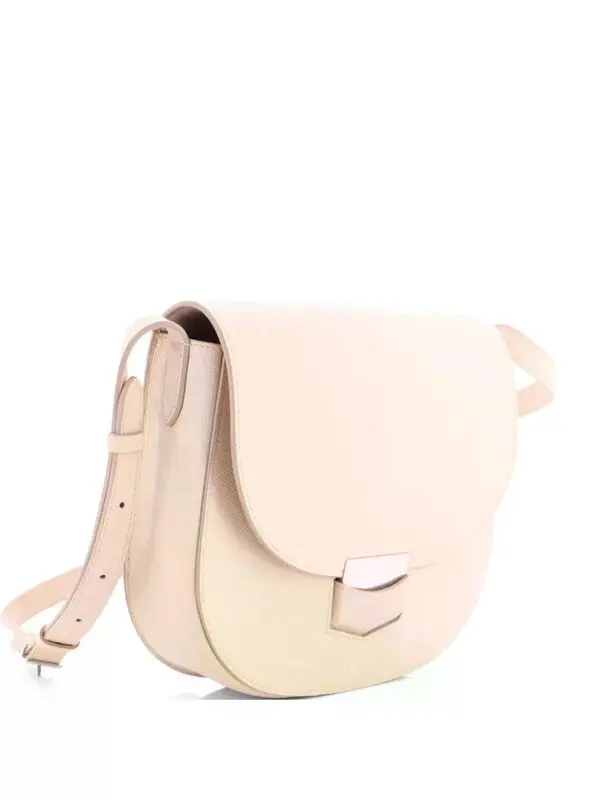 Celine Trotteur Grainy Leather Medium Crossbody Bag - Neutrals