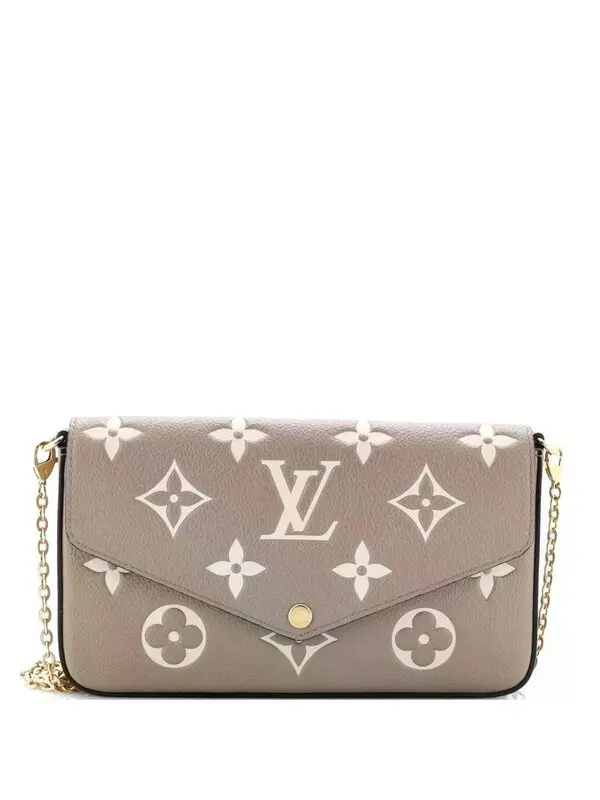 LOUIS VUITTON Felicie Pochette Bicolor Monogram Empreinte Giant - Neutrals