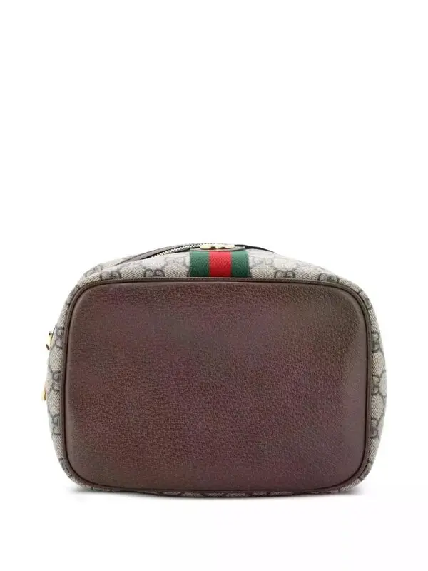 Gucci Ophidia Top Handle Cosmetic Case - Brown