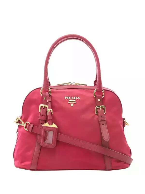 Prada 2010-2026 Tessuto Dome Satchel - Pink