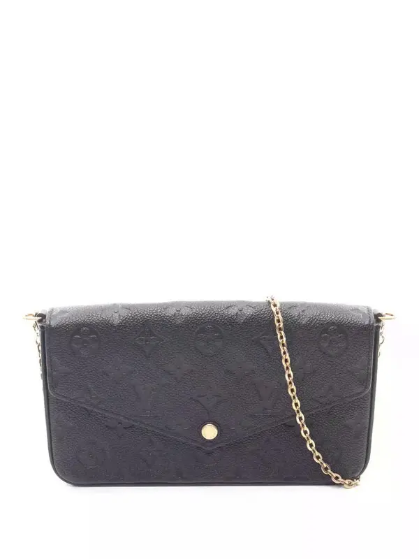 LOUIS VUITTON Monogram Empreinte Pochette Felicie - Black