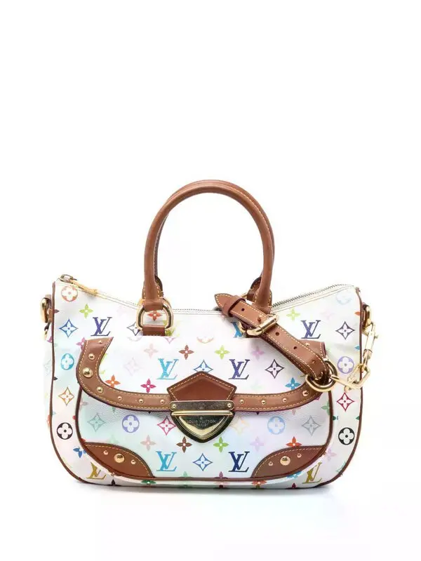 LOUIS VUITTON 2007 Monogram Multicolore Rita Satchel - White