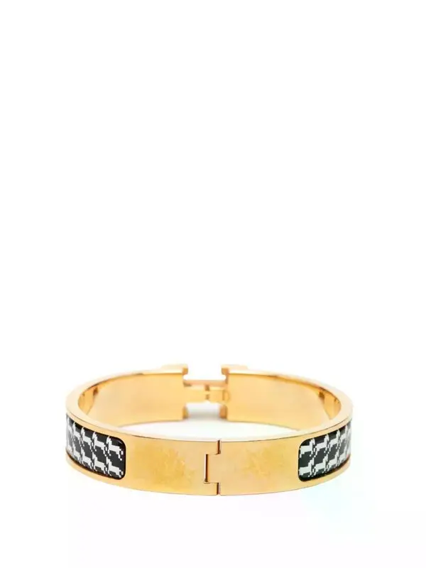 Hermès 2010-2026 Narrow Enamel Cheval Pixel Clic H Bracelet - Black