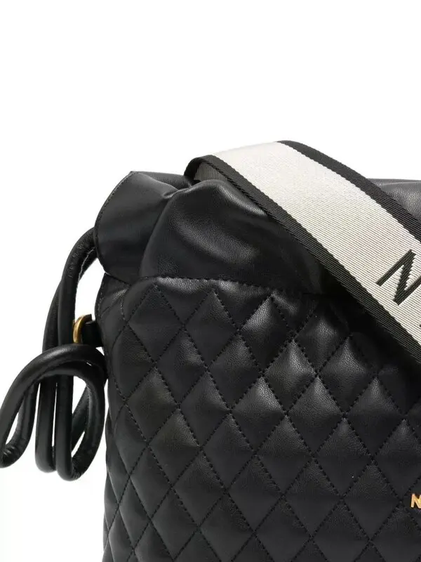 N°21 Eva Quilted Shoulder Bag - Black