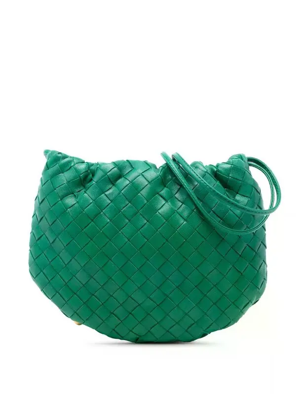 Bottega Veneta Mini Nappa Intrecciato Bulb Crossbody Bag - Green