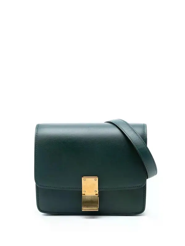 Celine 2018 Small Calfskin Classic Box Crossbody Bag - Green