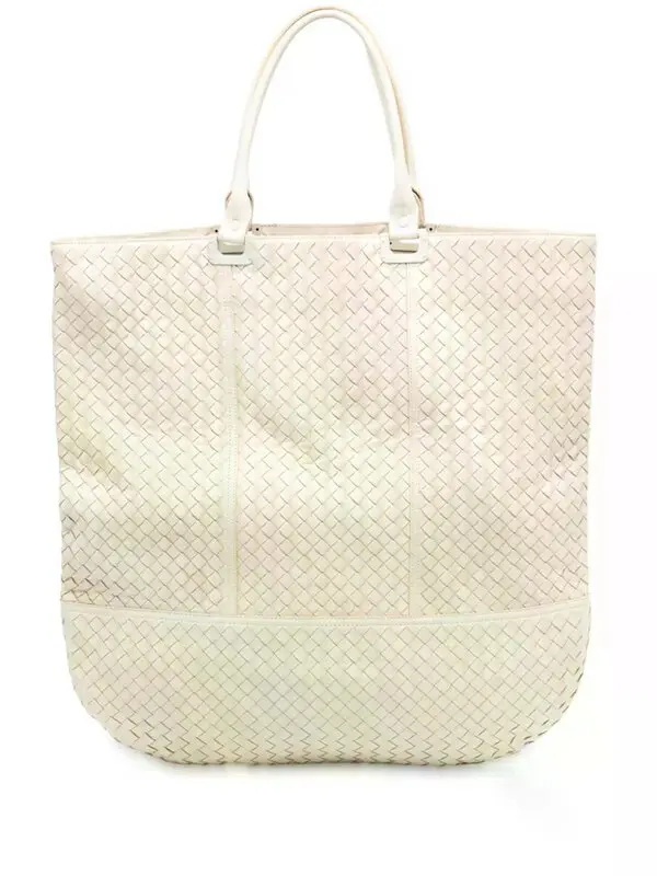 Bottega Veneta Nappa Intrecciato Tote Bag - White