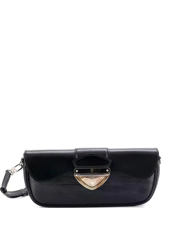 LOUIS VUITTON Montaigne Epi Leather Clutch Bag - Black