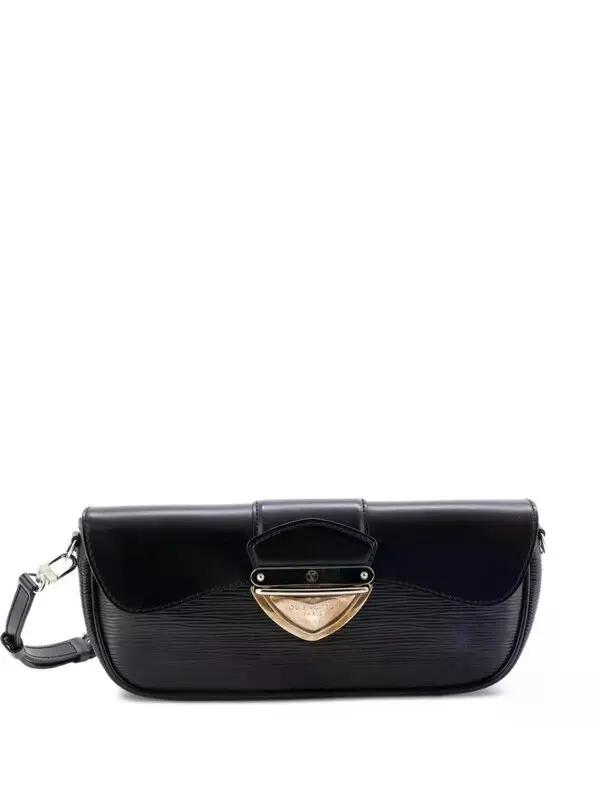 LOUIS VUITTON Montaigne Epi Leather Clutch Bag - Black