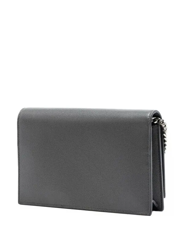 Saint Laurent Monogram Kate Tassel Wallet On Chain - Grey