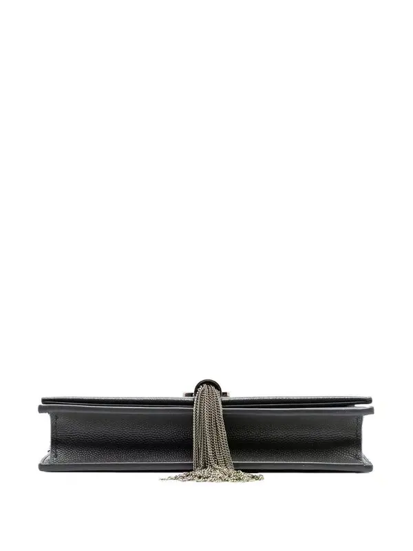 Saint Laurent Monogram Kate Tassel Wallet On Chain - Grey
