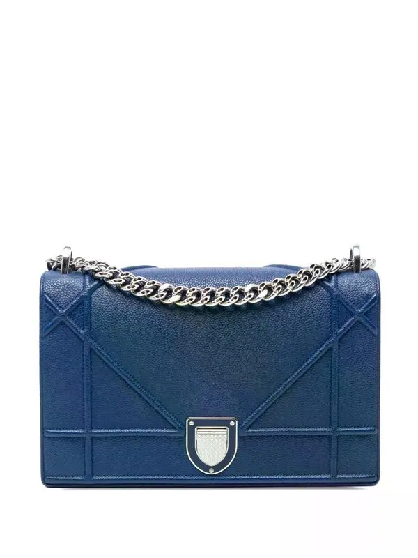Dior 2015 Medium Diorama Flap Bag - Blue