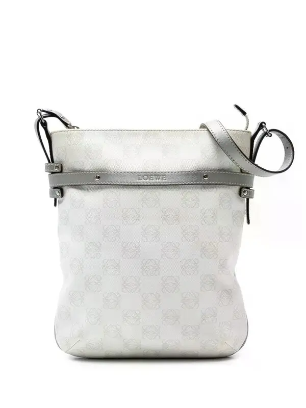 Loewe 2007 Anagram Coated Canvas Crossbody Bag - White